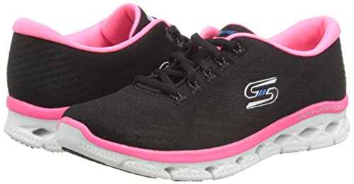 Skechers Woman Glide-Step Flex - Sheer Virtue 104309 Black/Hot Pink (us_Footwear_Size_System, Adult, Women, Numeric, Medium, Numeric_10)