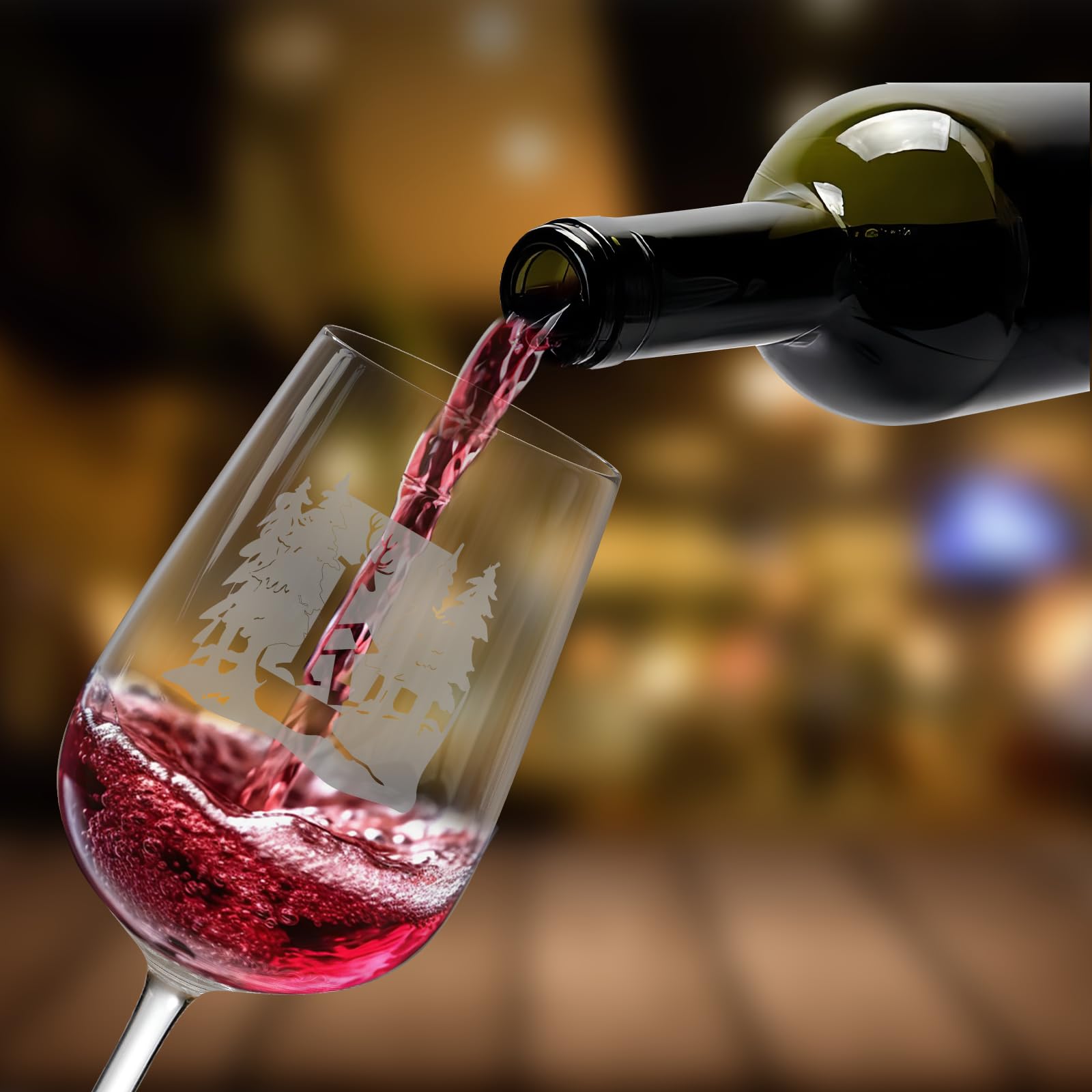 P&Y Wine Glasses, christmas gift, Crystal Clear Glass in Gift Packaging, Long Stem-Unique Modern Shape Wine Glass for Red and White Wine -15 OZ (1pack), Mother's Day Gift(wine glass K)