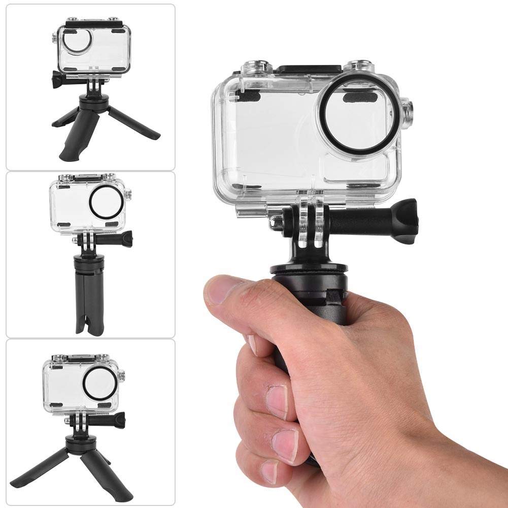 OSMO Waterproof Case, Adjustable Portable Mini Desktop Tripod & Round Waterproof Shell Housing Case for OSMO Action