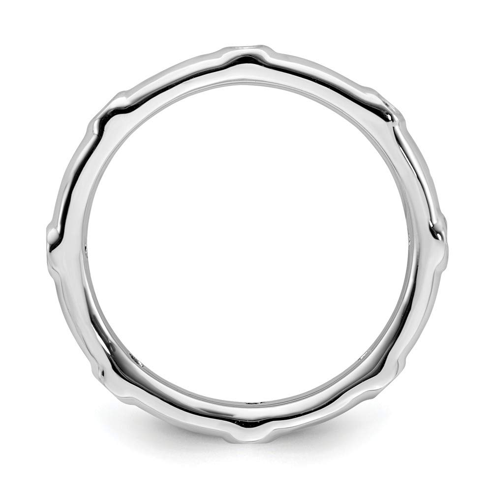 Solid 925 Sterling Silver Stackable Created Sapphire Blue September Gemstone Ring Eternity Band Size 7