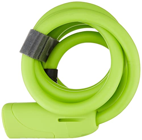 Ulac Bauhaus Bicycle Key, Silicone Cover, Bicycle Coil Wire Lock, 0.4 x 59.1 inches (10 x 150 cm), Light Green