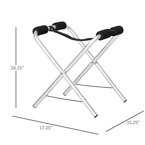 Soozier Universal Kayak Storage Stand & Rack for Cleaning, Storing, & Maintenance with Aluminum Frame & Folding Design