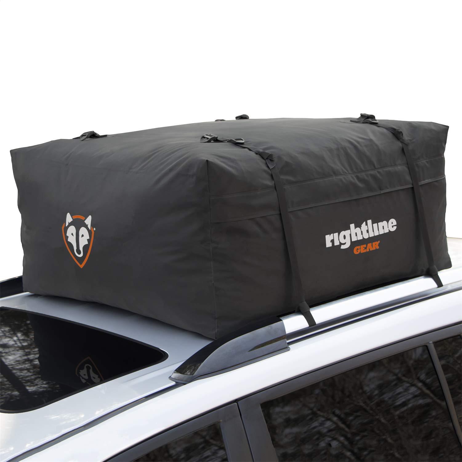 Rightline Gear 100R20 Range 2 Weatherproof Rooftop Cargo Carrier for Top of Vehicle, Attaches With or Without Roof Rack, 15 Cubic Feet, 40 x 36 x 18 inches, Black