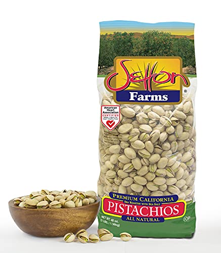 Setton Farms Premium Pistachios, Dry Roasted with Sea Salt, 3lb Bag (48 oz)