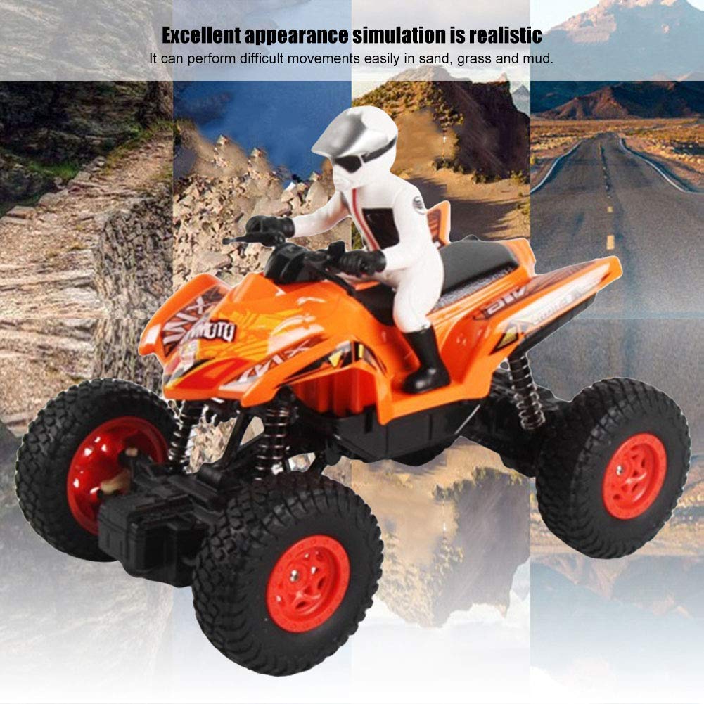 Weojeviy Remote Control Car Cool Kids Children Motorcycle Toy Remote Control Plastic Beach Motorbike (Orange)