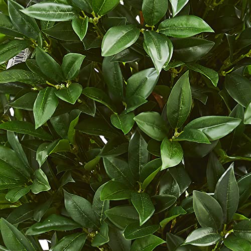 Nearly Natural 4-Ft. Bay Leaf Artificial Topiary UV Resistant (Indoor/Outdoor) Silk Trees, Green