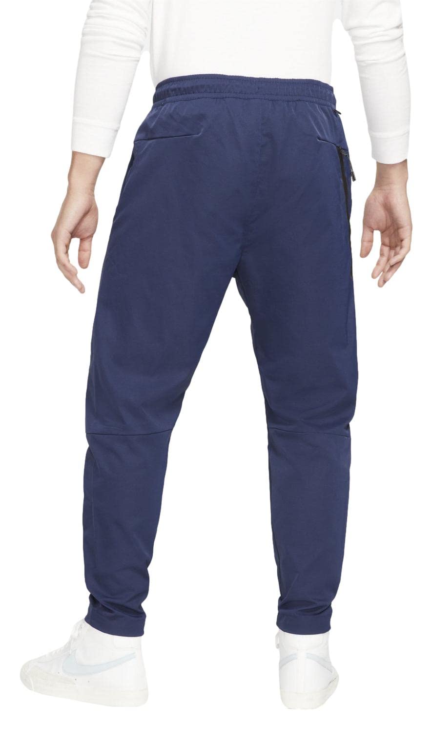 Nike Sportswear Tech Essentials Men's Unlined Commuter Pants (Large, Midnight Navy/Black)