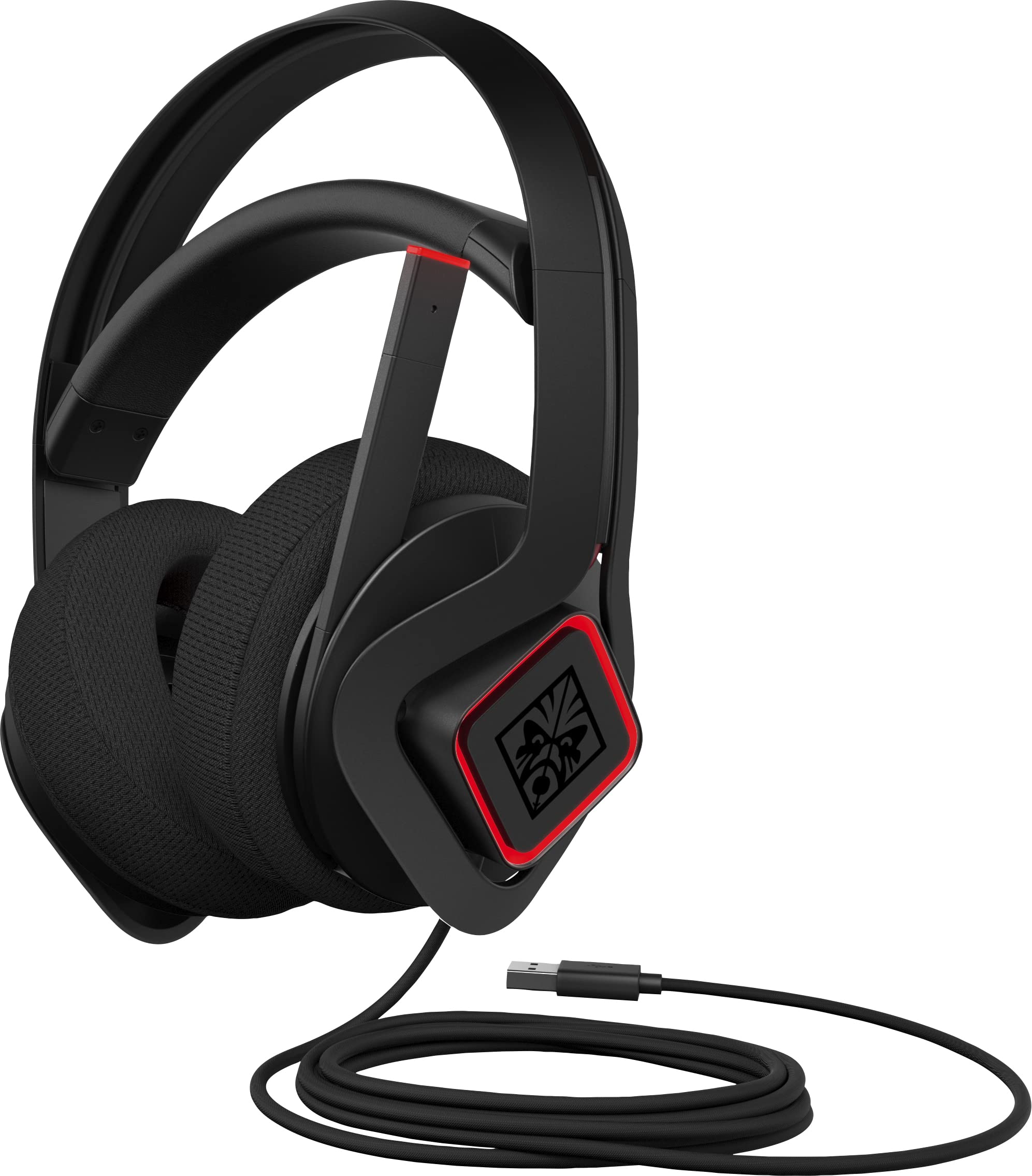 OMEN Mindframe Prime Gaming Headset with Cooling FrostCap Ear Cups, Custom RGB, 7.1 Surround Sound, Noise-Canceling Microphone (6MF35AA), Black, Small