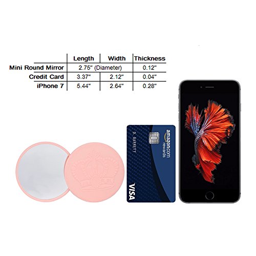 OMIRO Mini Mirror Bulk, 2.5 Inch Round Glass Mirror in 3 Colors, Pack of 24 (Random Patterns)
