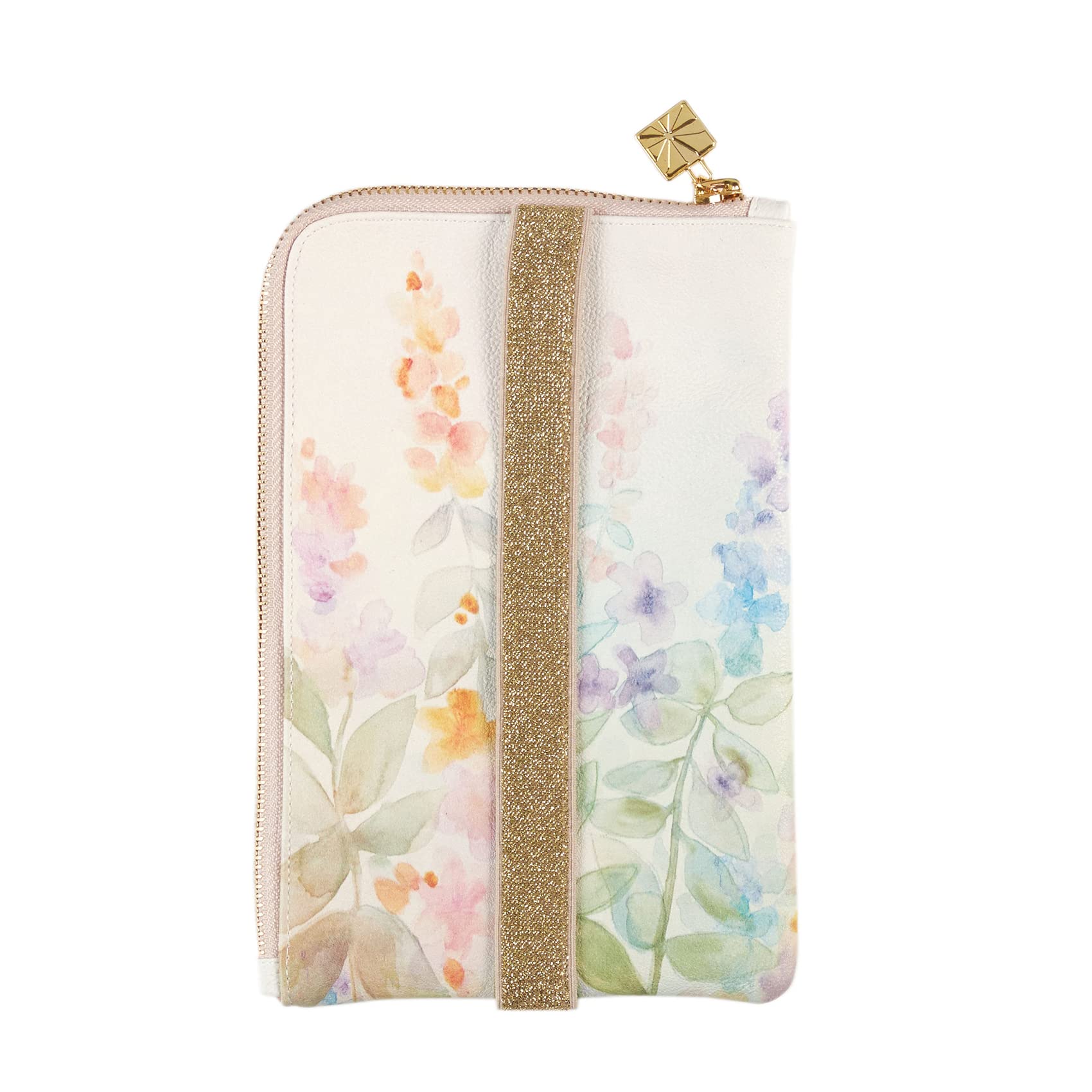 Ultimate Planny Pack - Watercolor Meadow. Planner Accessory Pouch. Inside Pockets & Extended Metal Zipper. Elastic Band to Secure to Planner/Notebook. Vegan Leather Organizer Case by Erin Condren.