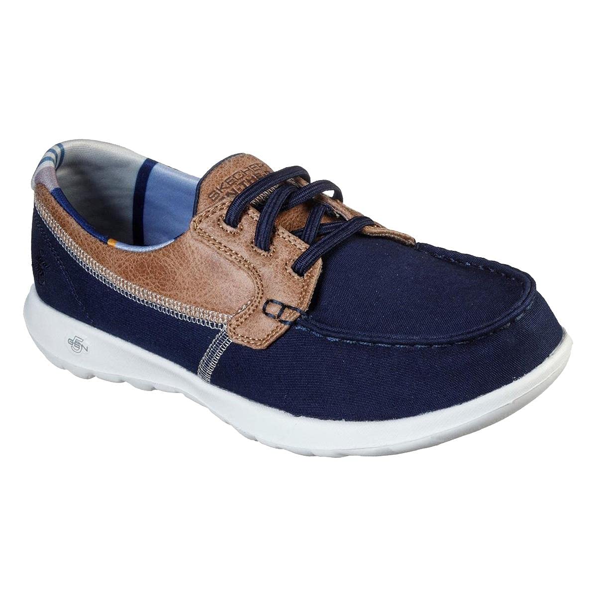 Skechers Women's Go Walk Lite Boat Shoe, Navy, 6