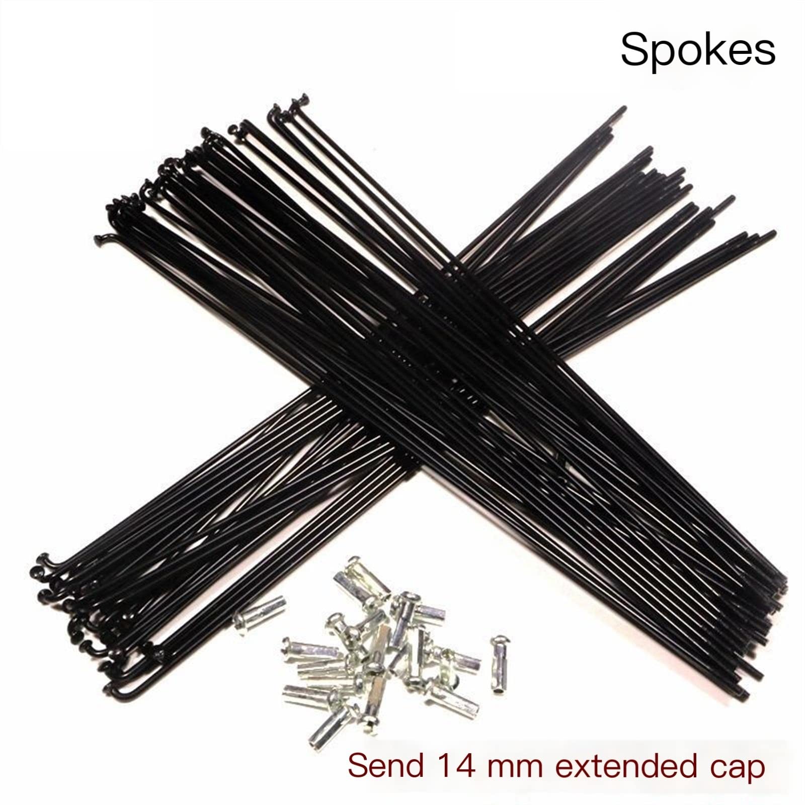 TRENDYBOY Bicycle Spokes, Mountain Cars 14G Wire Strip Car Round Spoke Stainless Steel Black Spoke 82mm-275mm (尺寸 : 268 mm, 属性 : 10Pcs)