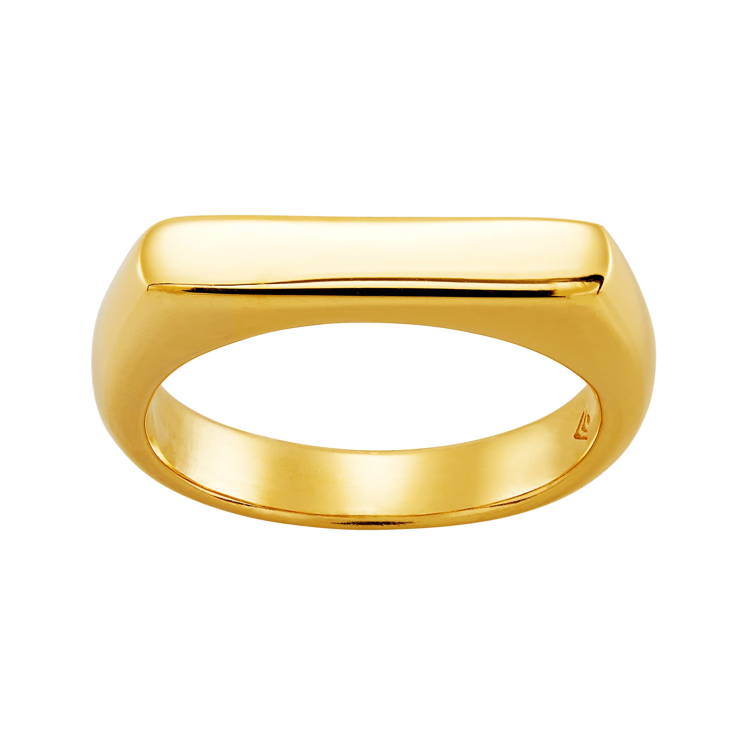 Silpada 'Big Idea' Flat Top Ring in 18K Gold-Plated Sterling Silver, Size 8, Size 8