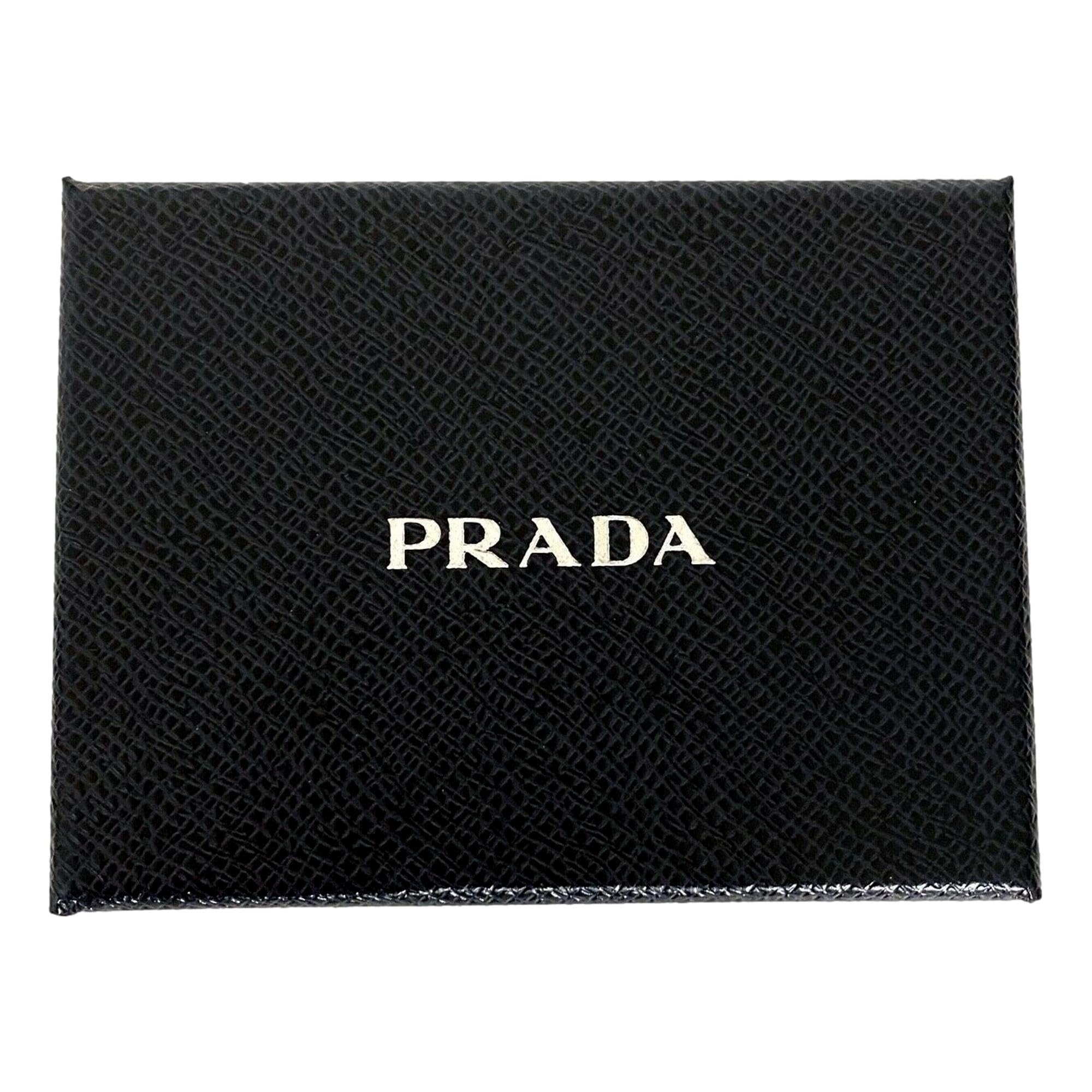 Prada Portachiavi Ganci Nero Black Vitello Move Leather Keyholder Wallet 1PG604