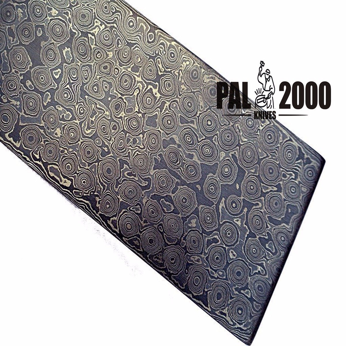 PAL 2000 KNIVES DAM-8705 Custom Handmade Damascus Steel Billets for Knife making 12 Inch Raindrop Pattern