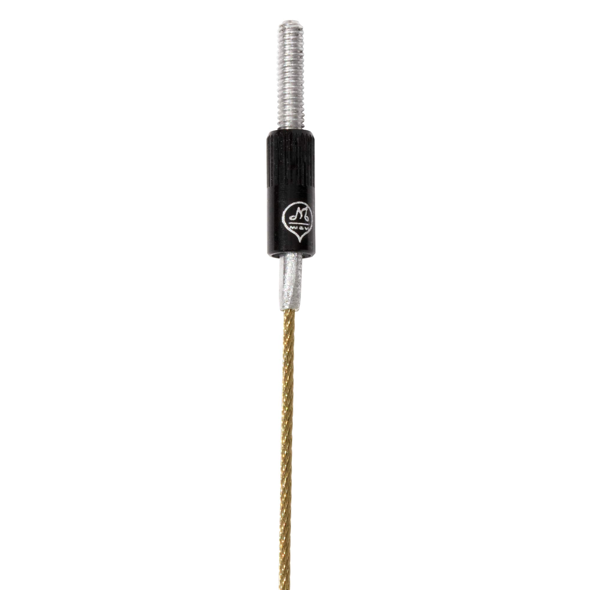 MI&VI Titanium Alloy Viola Tail Gut/Tailgut Non-slip Tailpiece with Wire Adjuster, Strand Connecters & Screw Replacements for Viola (15"-16.5")