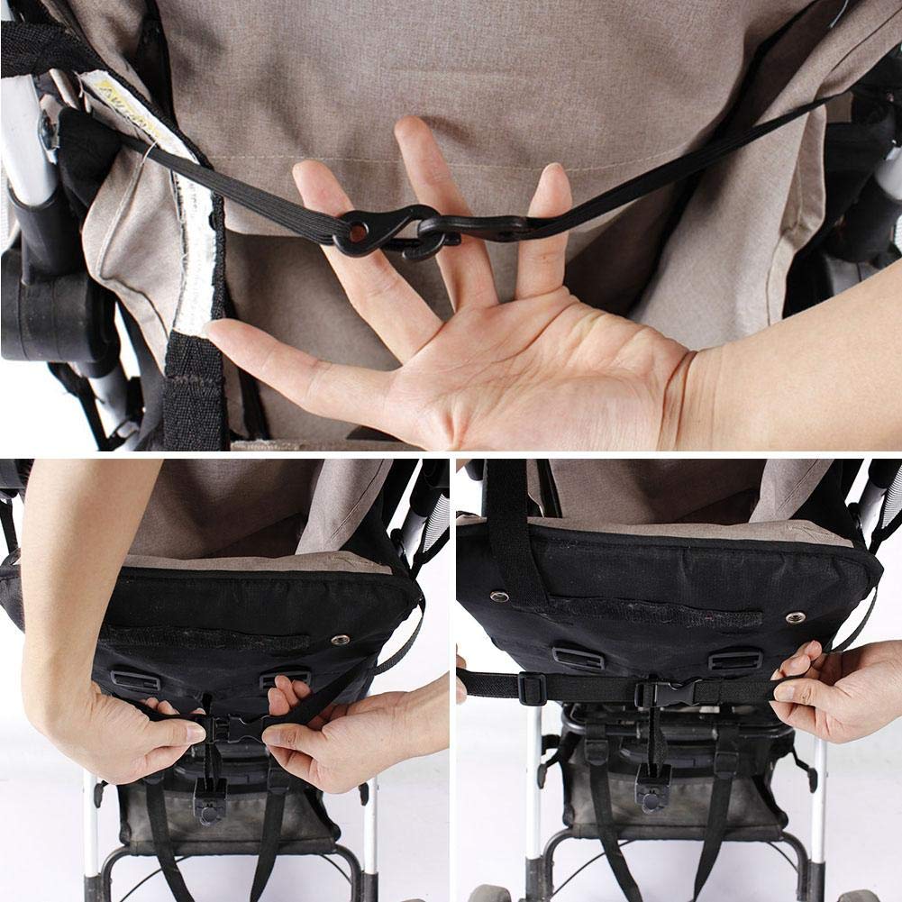 PROKTH Universal Sun Visor for Stroller, Anti-UV Cloth Windproof Rainproof Sun Protection Stroller Canopy Extender Sun Shade/Rayshade/Stroller Cover (Black)