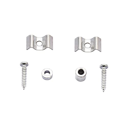 Musiclily Metal Vintage String Guides String Trees Retainers for Fender Strat Tele Style Electric Guitar, Chrome(Set of 2)