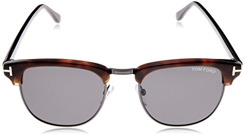 Tom Ford Henry FT0248 Sunglasses-52A Light Ruthenium/Havana (Gray Lens)-51mm