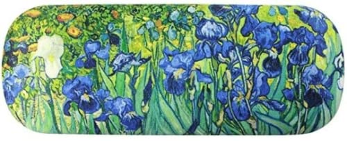 Vincent Van Gogh Painting Art Premium Quality Irises Eyeglass Case and Matching Microfiber Eyeglass Cleaning Cloth
