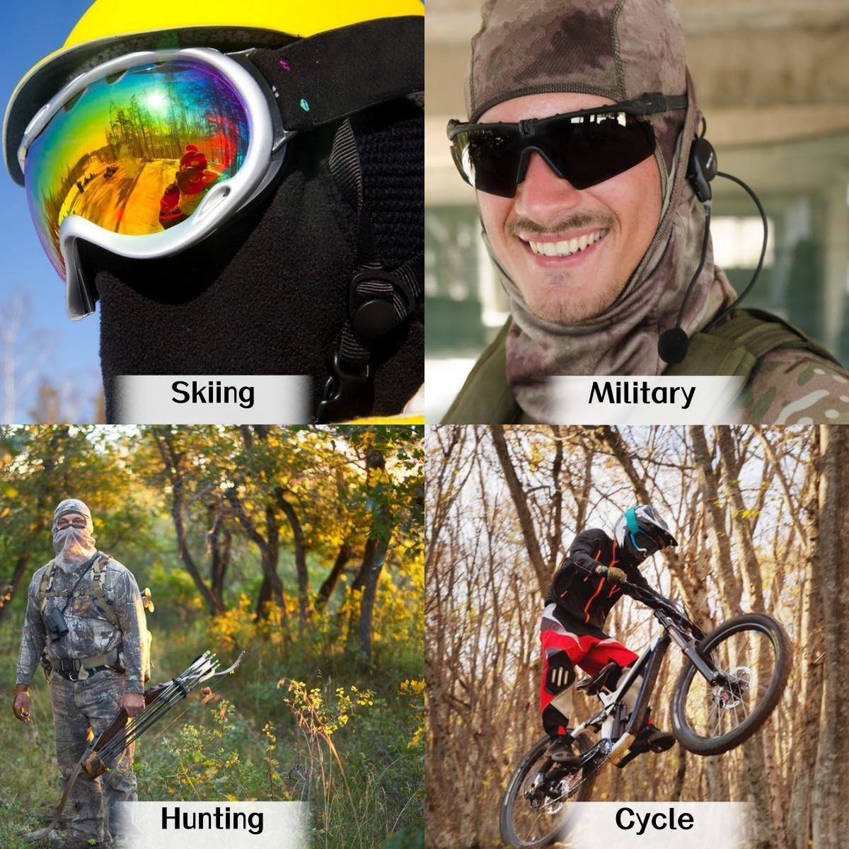 XY3545HS Camo Balaclava Face Mask for Man and Women-Hunting,Skiing,Motorcycle Windproof,UV Protection&Military Training