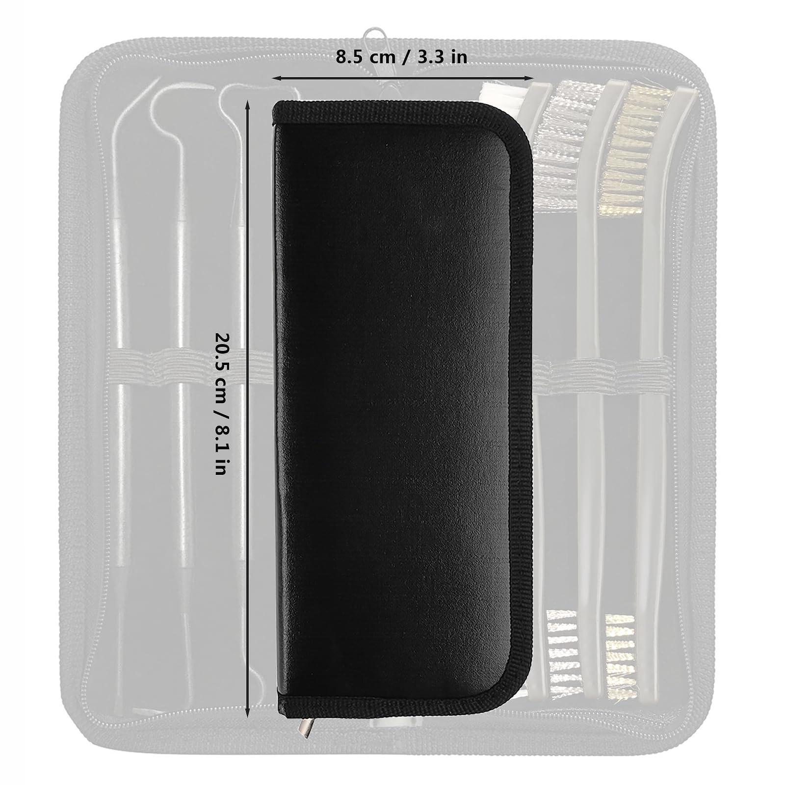 Shoutgun Cleaning Kit Pick Set Tool All Purpose Stainless Steel Ploymer Picks Double-Ended Nylon Brass Steel Brush Set with Case