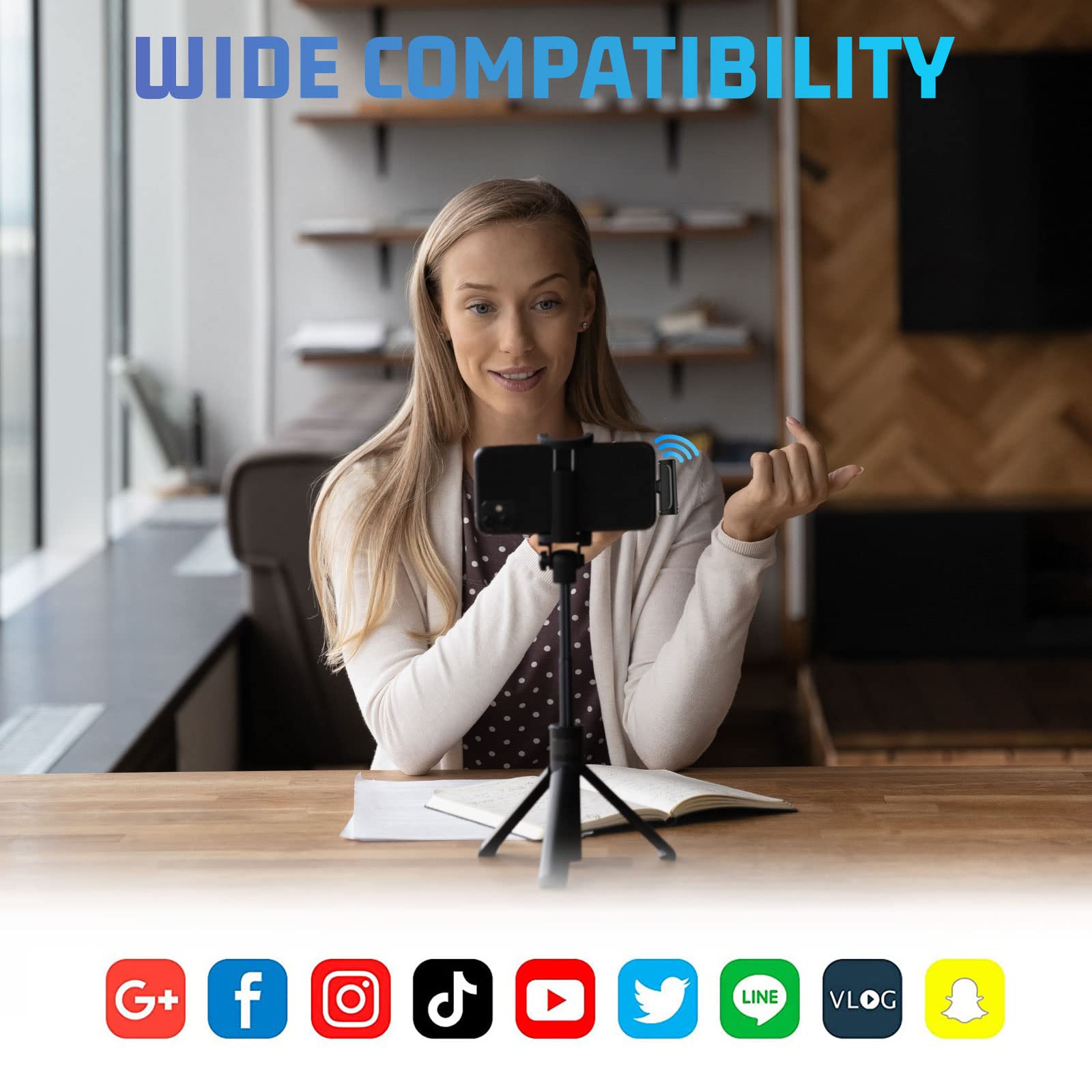 Wireless Lavalier Microphone Compatible for iPhone ipad,Plug&Play Auto-Sync Noise Canceling Wireless Clip on Microphone,Suitable for YouTube,TikTok,Video Recording,Vloggers,Facebook Live Stream