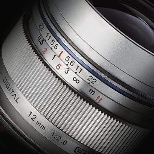 OM SYSTEM OLYMPUS M.Zuiko Digital ED 12mm F2.0 Silver For Micro Four Thirds System Camera, Compact Wide Angle lens For Starry Sky and Landscape