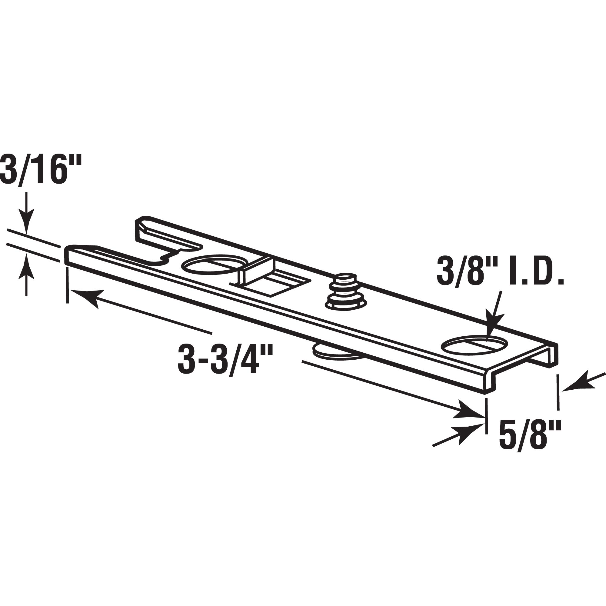 Prime-Line MP6823 Steel Bi-Fold Door Top Pivot Bracket, Acme (Single Pack)