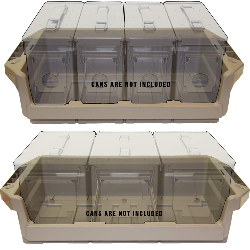 MTM Case-Gard MAC30 Metal Ammo Can Tray (30 Cal.), Black & MTM MAC50 Metal Ammo Can Tray (50 Cal.)