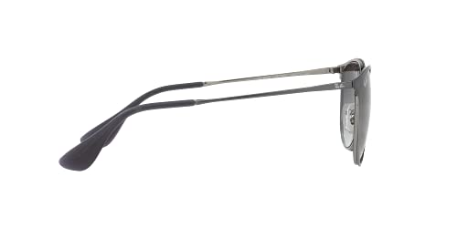 Ray-Ban RB3539 Erika Metal Sunglasses + Vision Group Accessories Bundle for unisex-adult (Metallic Grey/Light Grey Gradient Dark Grey (192/8G)