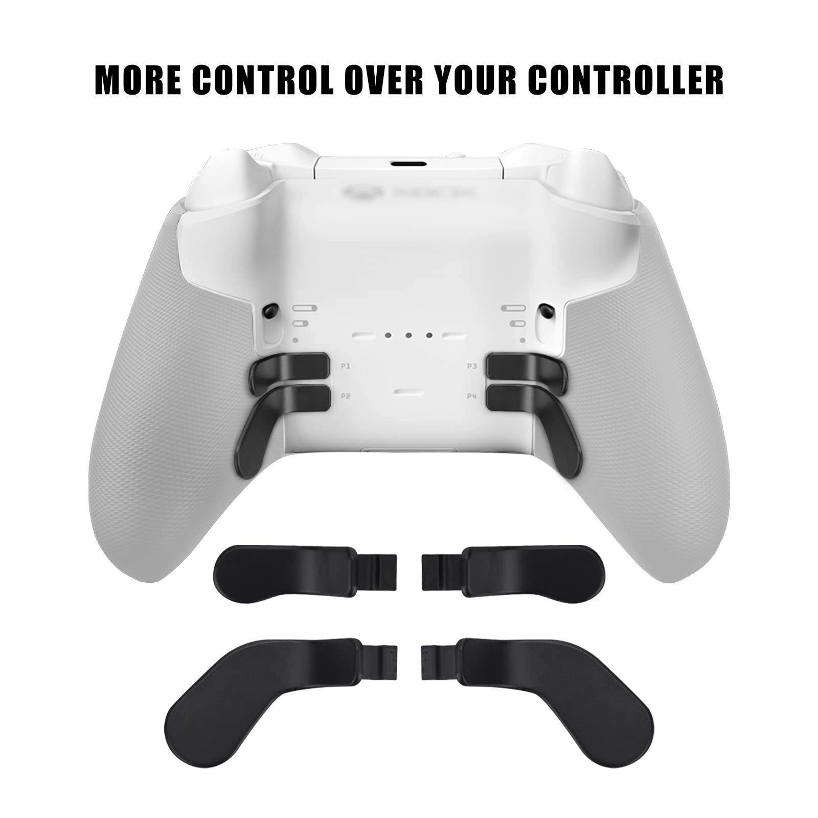 TOMSIN Component Pack for Xbox Elite Wireless Controller Series 2 Core, Accessories Includes 4 Metal Magnetic Thumbsticks, 4 Pcs Interchangeable Paddles, 1 Directional D-Pad (Black)