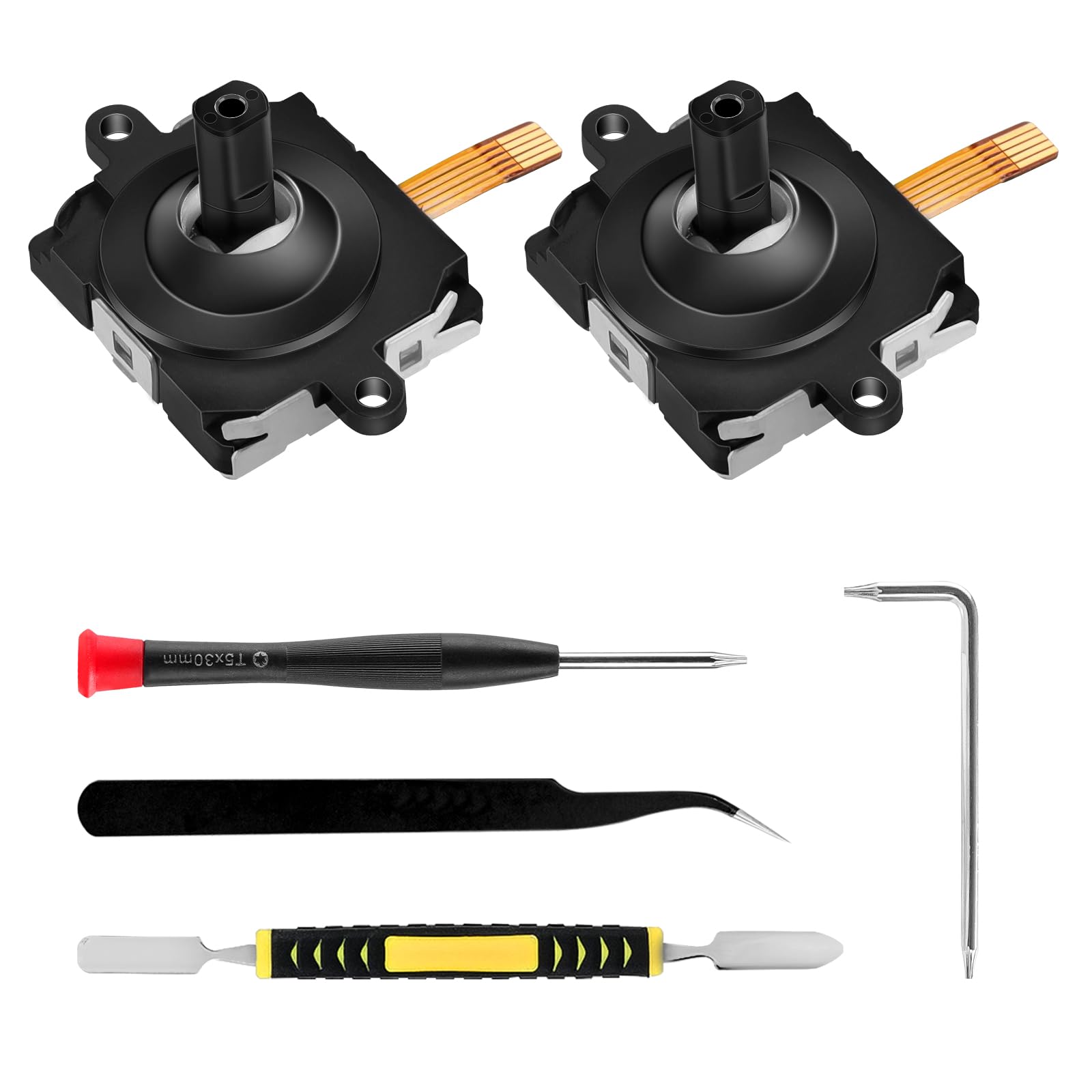 TOMSIN Replacement Joysticks for Oculus Quest 2 Controller, OQ2 Analog Stick Transducer Drift Repair Kit (2 Pcs)