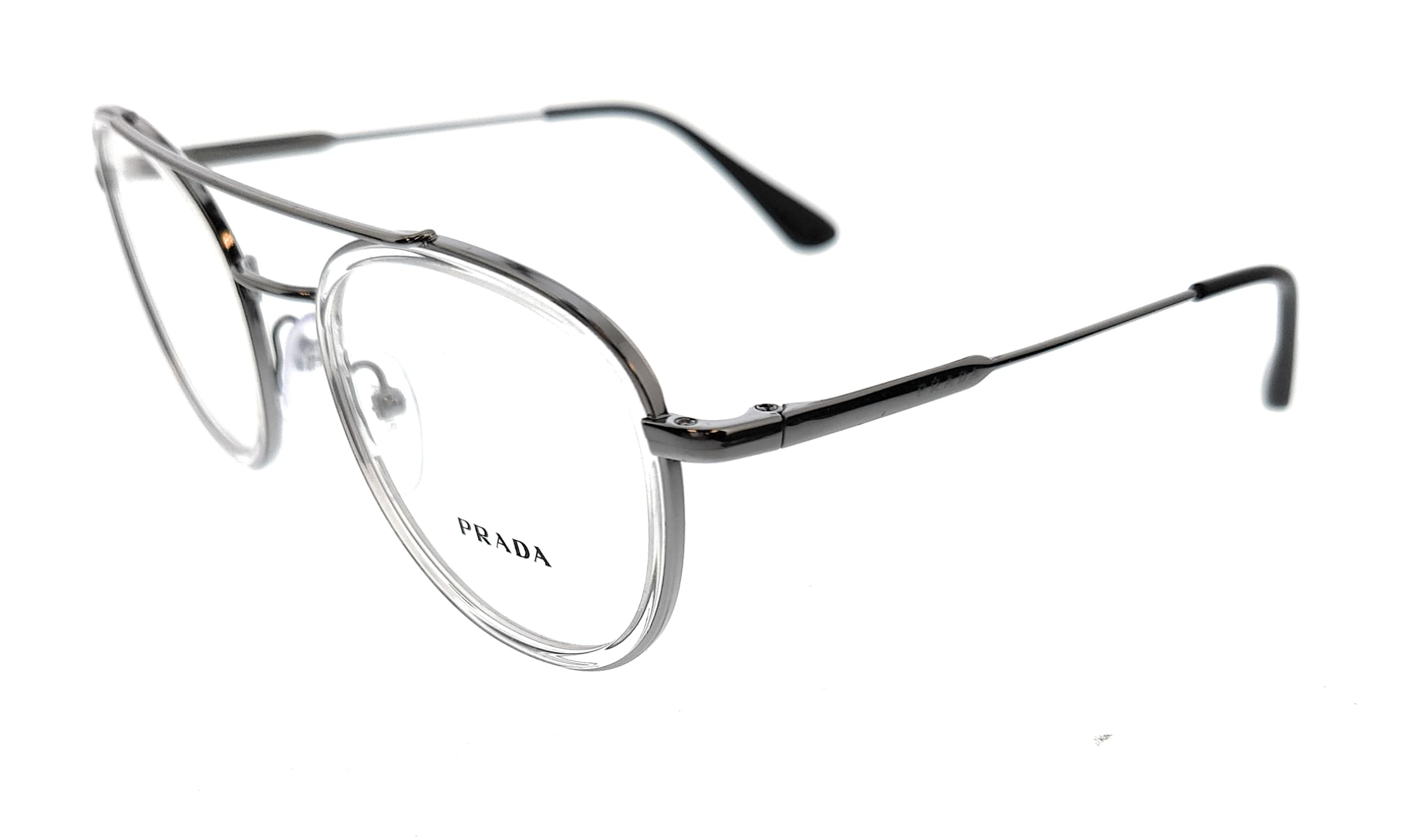 Prada PR 66XV Men's Eyeglasses Transparentgunmetal 49