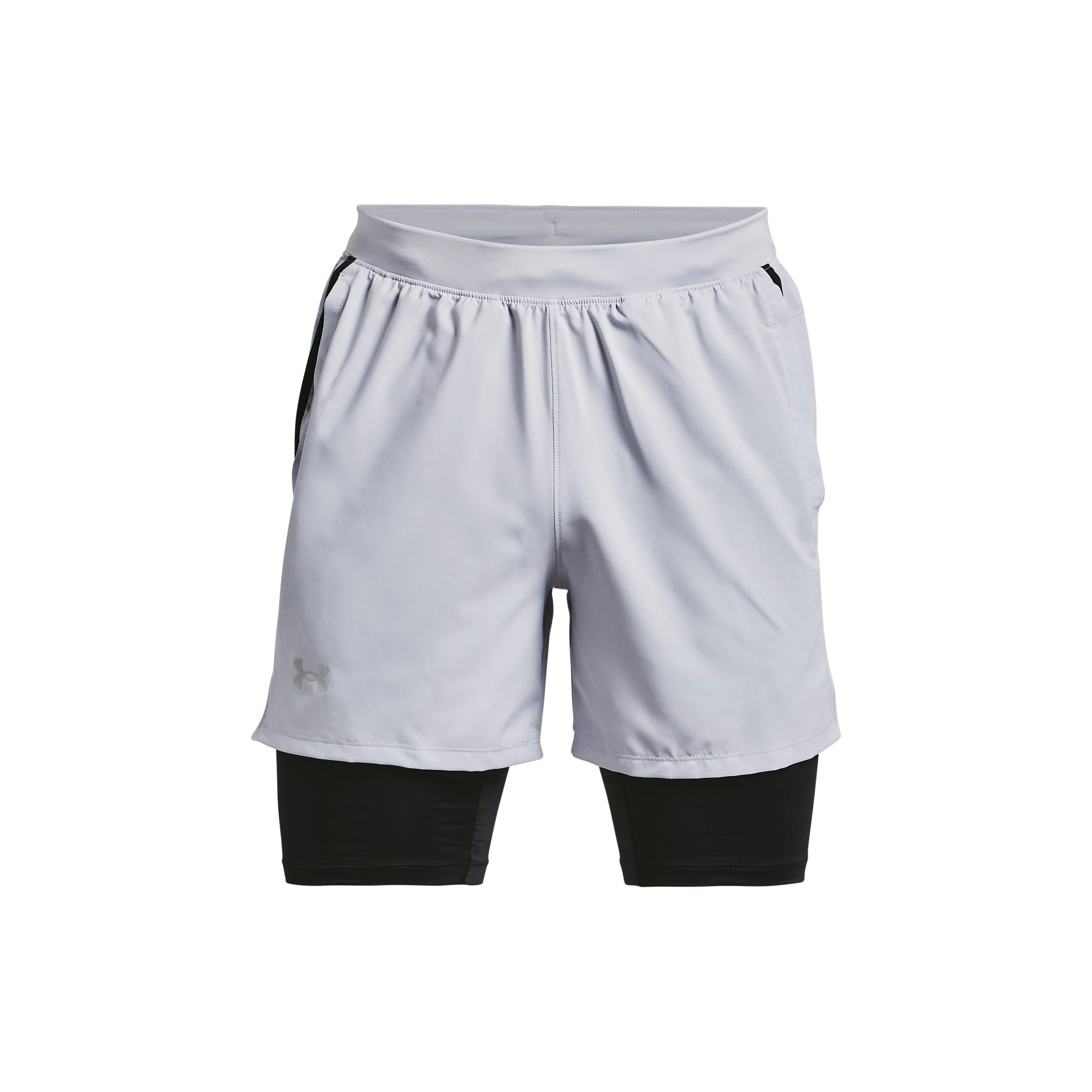 Under Armour Mens Launch Run 5-inch 2-in-1 Shorts, (011) Mod Gray/Black/Reflective, X-Large