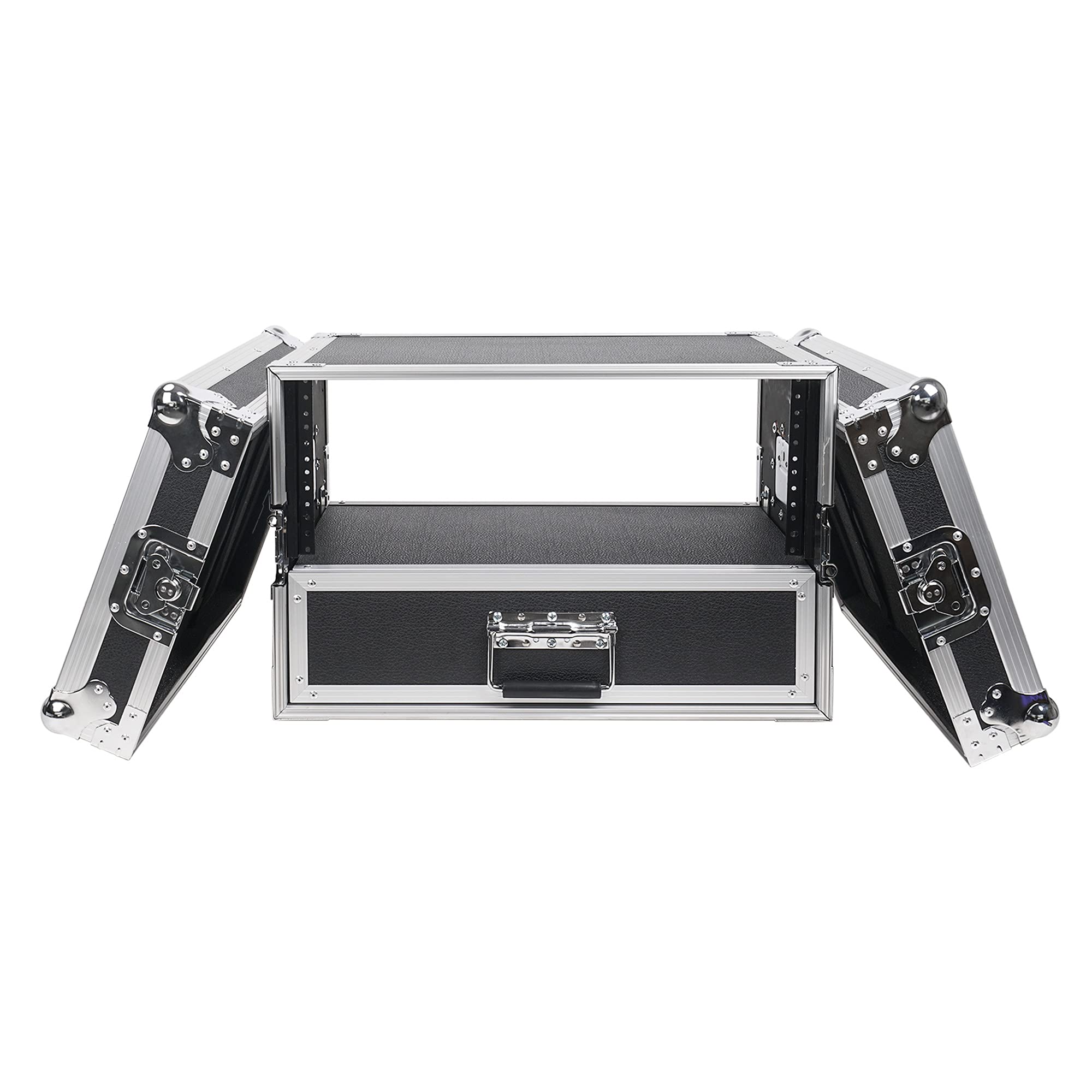 Sound Town 4U Rack Case with 2U Rack Drawer for 19" Amps/Mixers/Microphone Receivers (STRC-4U2DR)
