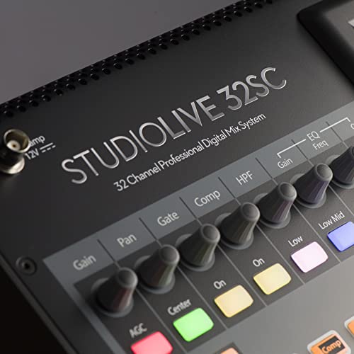 PreSonus StudioLive 32SC Compact 32-channel/26-bus digital mixer with AVB networking and dual-core FLEX DSP Engine