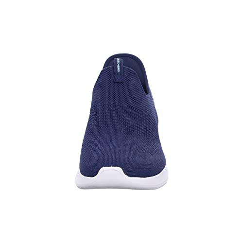 Skechers Women's Hands Free Slip Ins Ultra Flex 3.0 Smooth Step Sneaker, Navy, 7.5