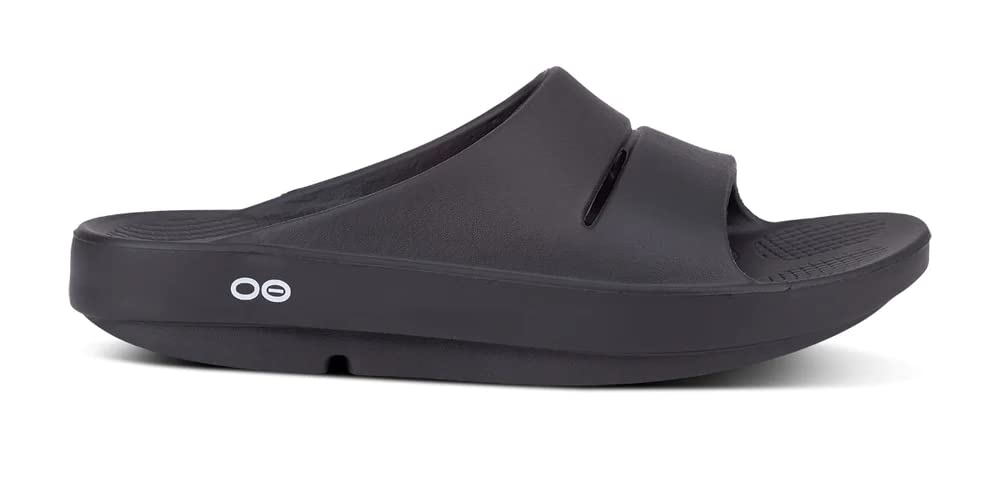 OOFOS - Unisex OOahh Sport - Post Run Recovery Slide Sandal (Classic Black, us_Footwear_Size_System, Adult, Women, Numeric, Medium, Numeric_11)