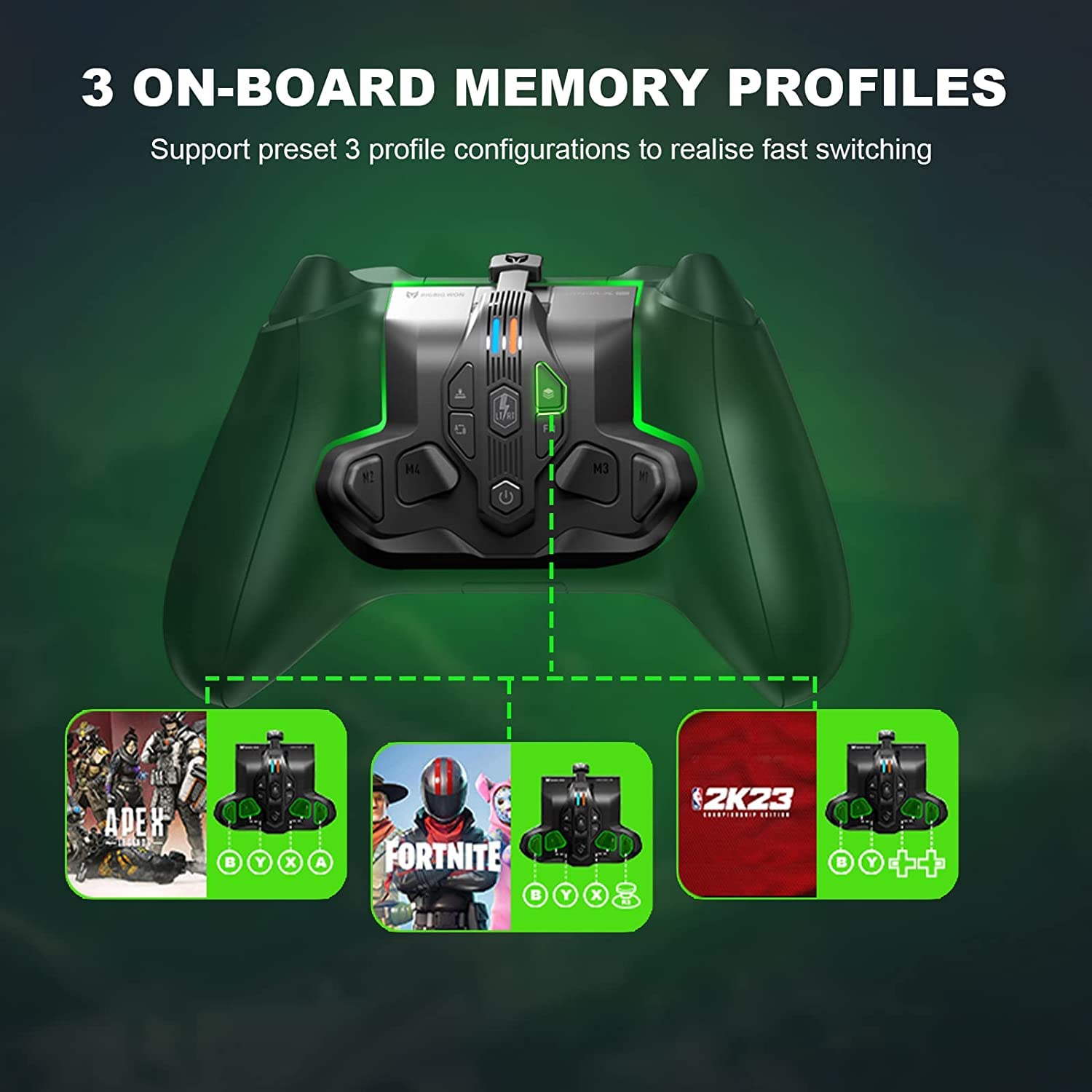 Wireless Back Button for Xbox Series X/S Controller, Controller Paddles Attachment Support Xbox Series X/S|Xbox One|Switch|PC/P4 Platform,(Black) Standard Version