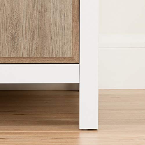 South Shore Cotton Candy 4-Drawer Chest-Pure White and Rustic Oak
