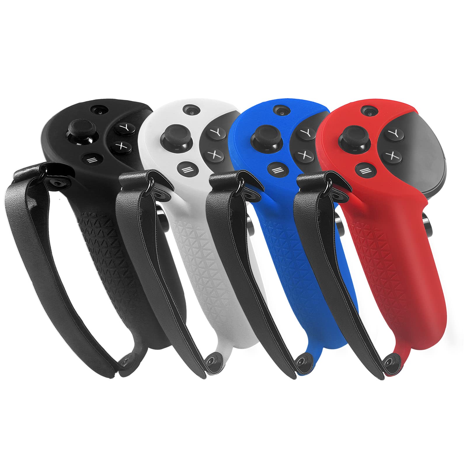 YipuVR Case Cover for Meta Oculus Quest Pro Controller Grips, Silicone Grip Cover Compatible with Meta Quest Pro Controller Grips with Knuckle Straps Skin-Only Cover (Red)
