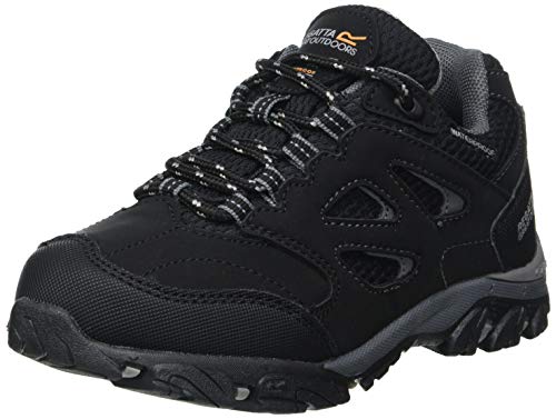 Regatta Childrens/Kids Holcombe Low Junior Hiking Boots (5 M US Big Kid) (Black/Granite)