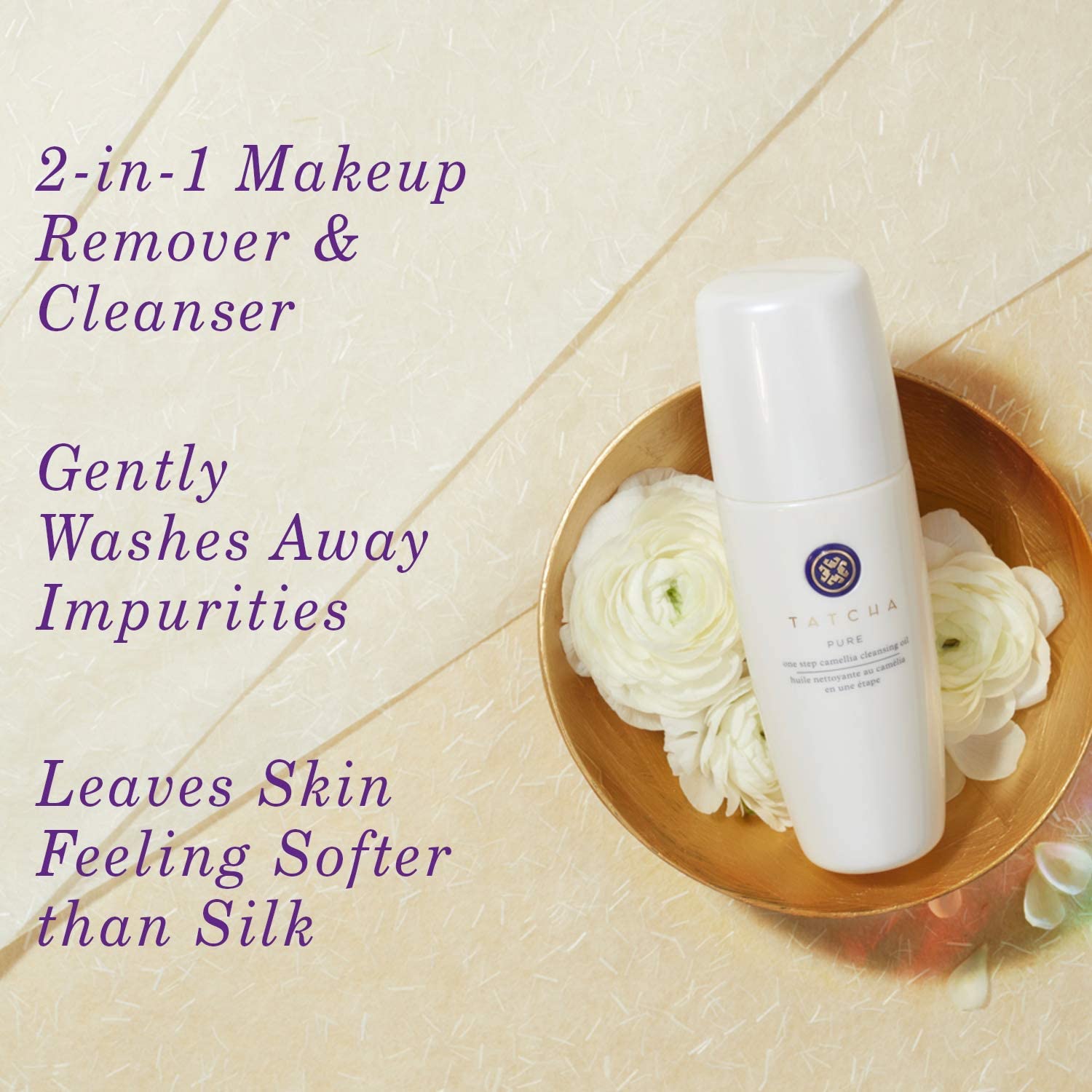 Tatcha Mini Treasures Set: Dewy Skin Cream, Water Cream, Deep Cleanse, Essence & One Step Camellia Cleansing Oil