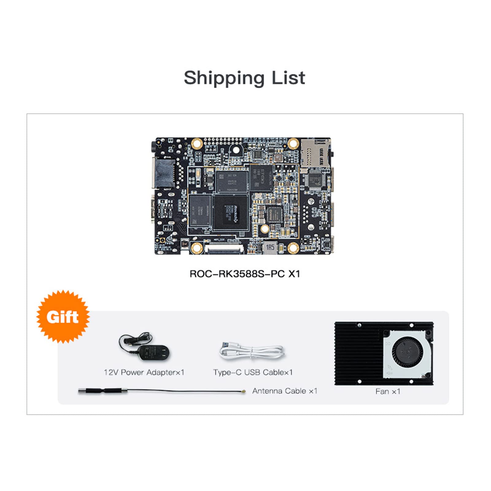 youyeetoo ROC-RK3588S-PC 8K AI Development Mainboard HDMI 2.1 MIPI-DSI x2 DP1.4 MIPI-DSI Support M.2 PCIe 2.0 Up to Four-Screen Output(8G RAM + 64G EMMC)