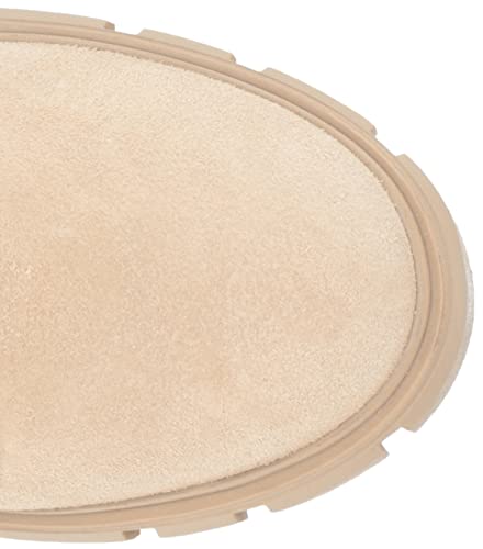 Steve Madden Women's Hunt Combat Boot, Sand Suede, 7.5