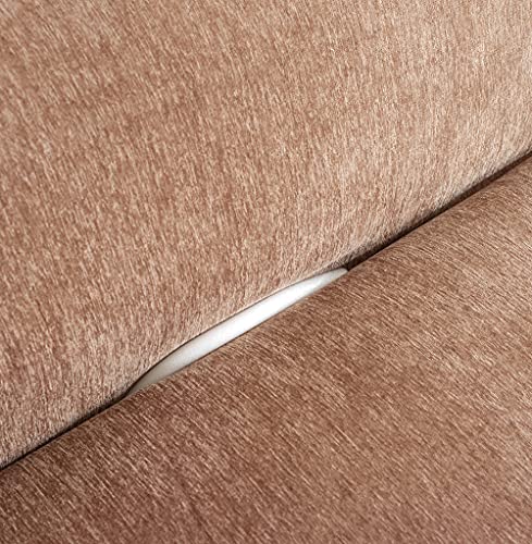 STACYPIK Universal Modern Sofa Cover for Sectional,Armless Sofa,Love-seat Couch Protector for Dogs,Kids,Cats,Machine Washable Chenille Couch Cover with Jacquard Edge -71" X118"(Sofa, Brown)