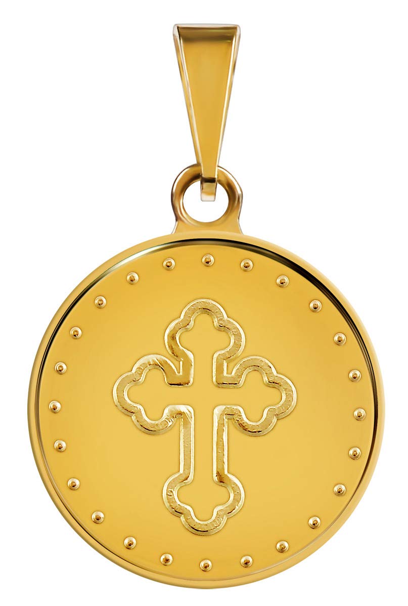 Saint Mary Magdalene 18ct Yellow Gold Medal Pendant Necklace 16 mm