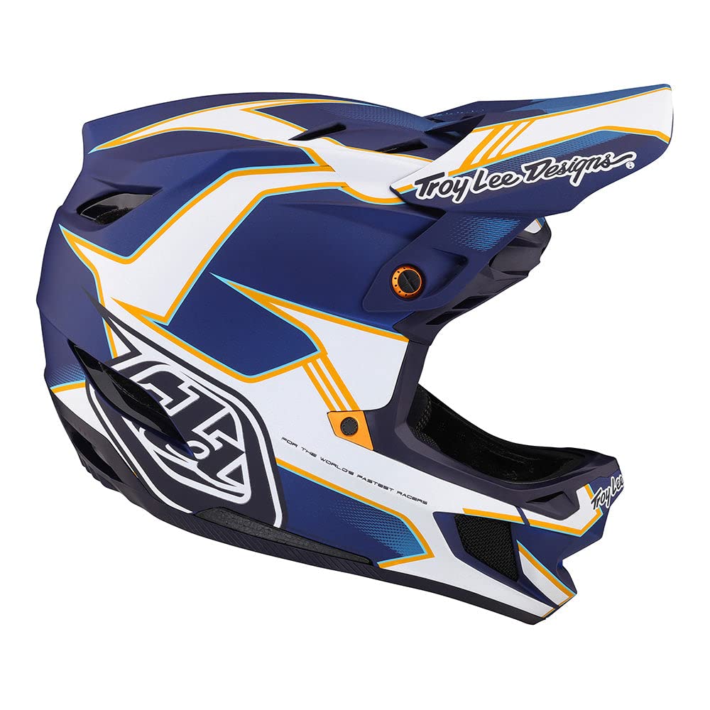 Troy Lee Designs Downhill D4 Composite Matrix Camo Full Face Bicycle Helmet for Max Ventilation Lightweight MIPS EPP EPS Racing Downhill BMX MTB DH - Adult Mens Womens Unisex (Blue, XL)