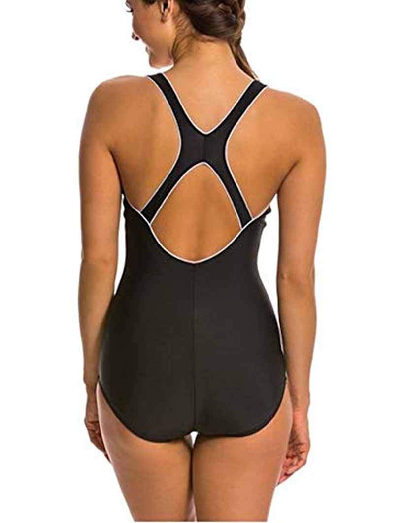 Speedo Womens Ultraback One Piece Swimsuit (Multi Blue, Large)